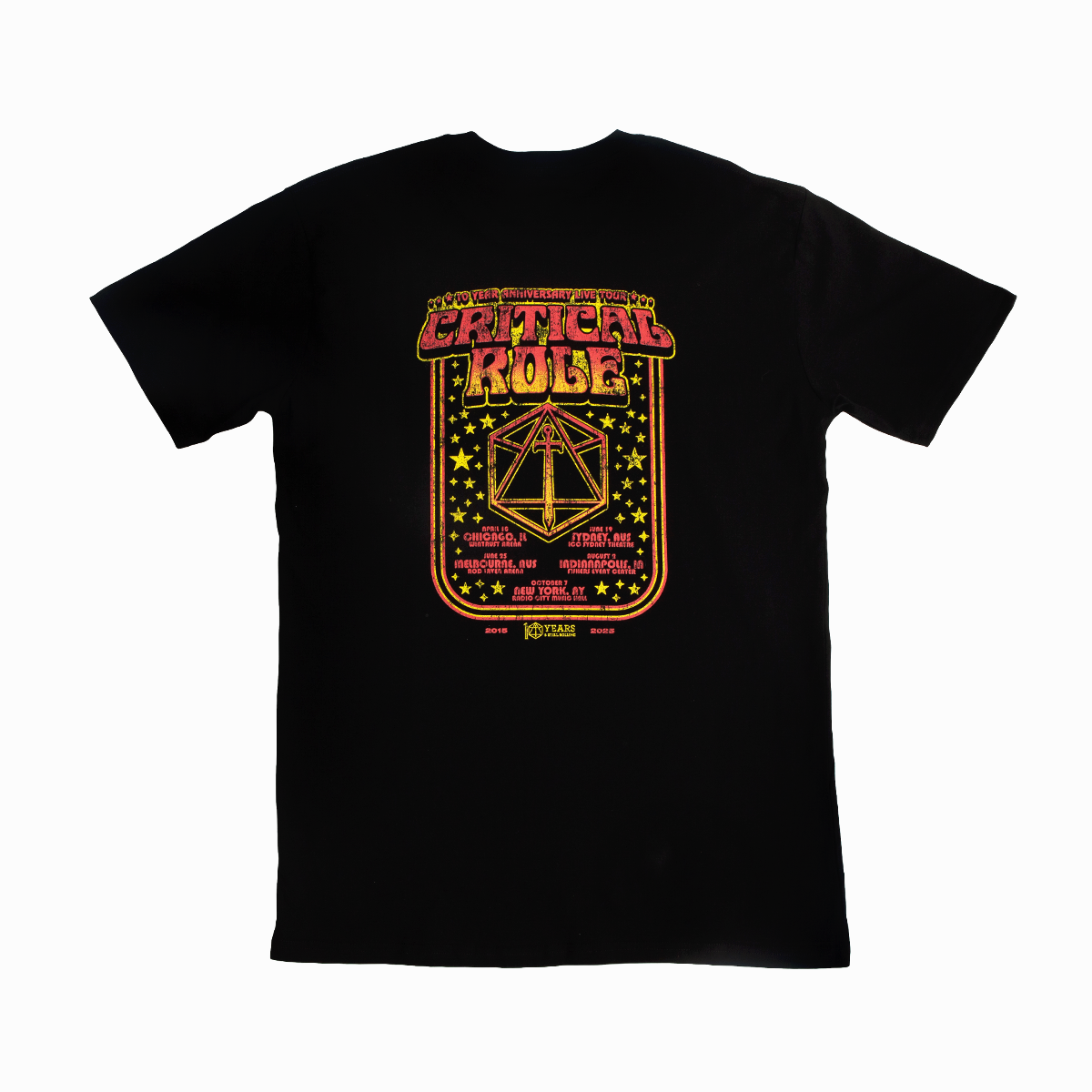 Critical Role 10 Year Anniversary Live Tour T-Shirt – Critical Role ...